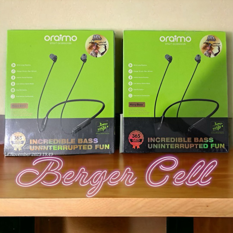 Jual Oraimo Wireless Bluetooth Headset v5.3 Shark 4 Fast Charging Sweatproof Waterproof OEB-E30D ...