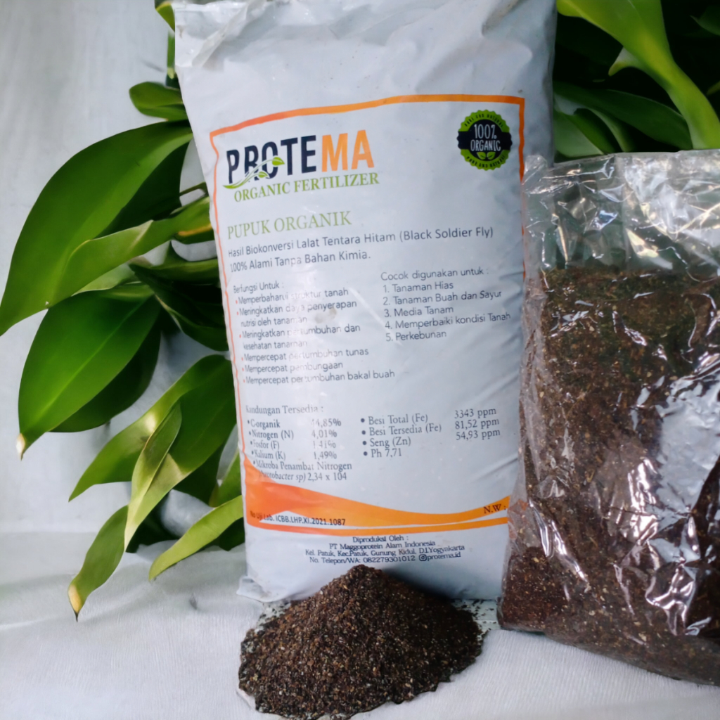 Jual Repacking Pupuk Organik Protema - Limbah Sisa Makanan Ulat Maggot ...