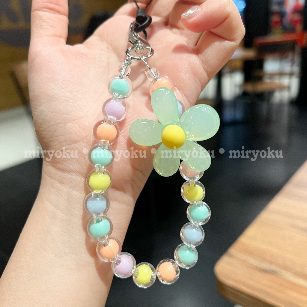 Jual Gantungan Korean Chain Hp Lanyard Manik Manik Bulat Tali Gelang ...