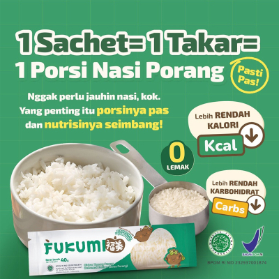 Jual Fukumi Beras Porang Sachet Konjac Rice Shirataki Beras Diet Fukumi ...