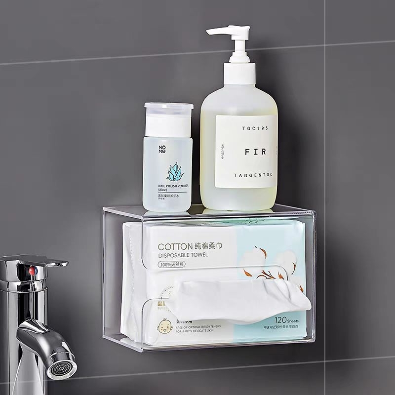 Jual TB1753 [COD] Kotak Tissue Transparan Akrilik Tempel Dinding Box ...