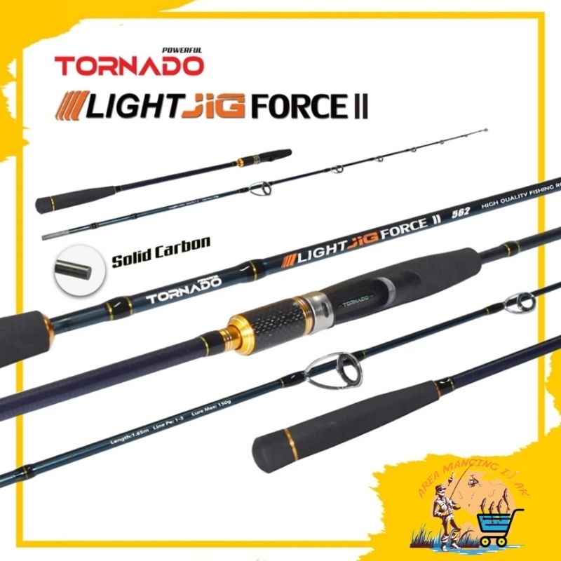 Jual Joran TORNADO LIGHT JIG FORCE II & OPTIMAL 602 Jigging Solid Hi ...