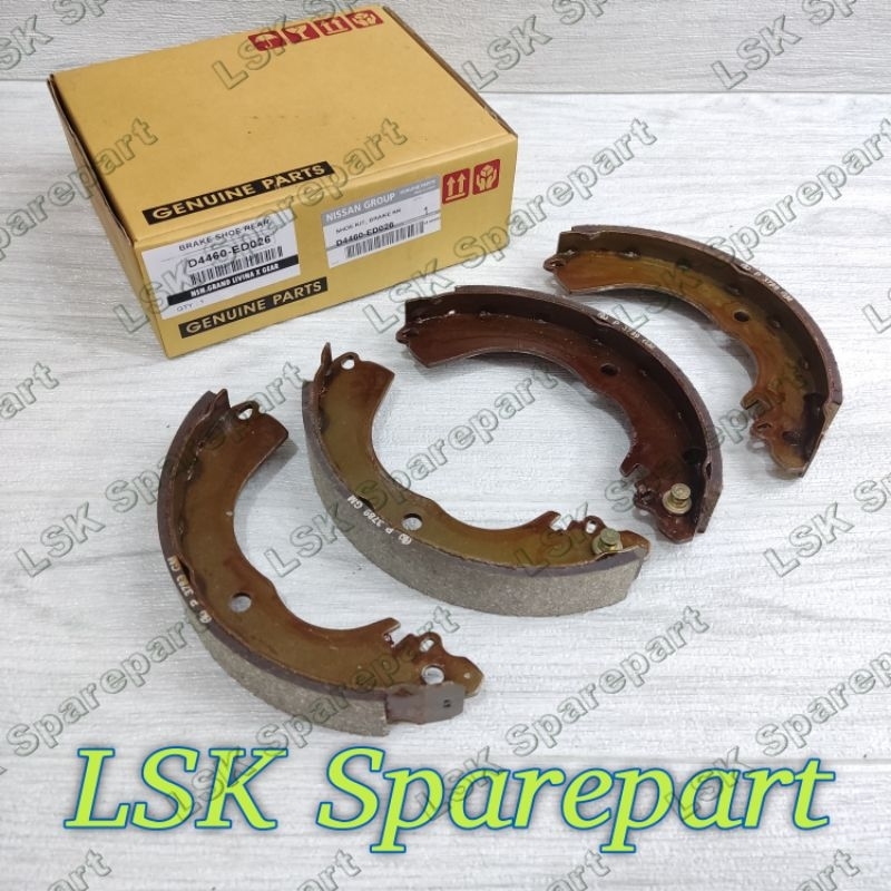 Jual Brake Shoe Kampas Rem Belakang Nissan Grand Livina X Gear Original 1Set | Shopee Indonesia