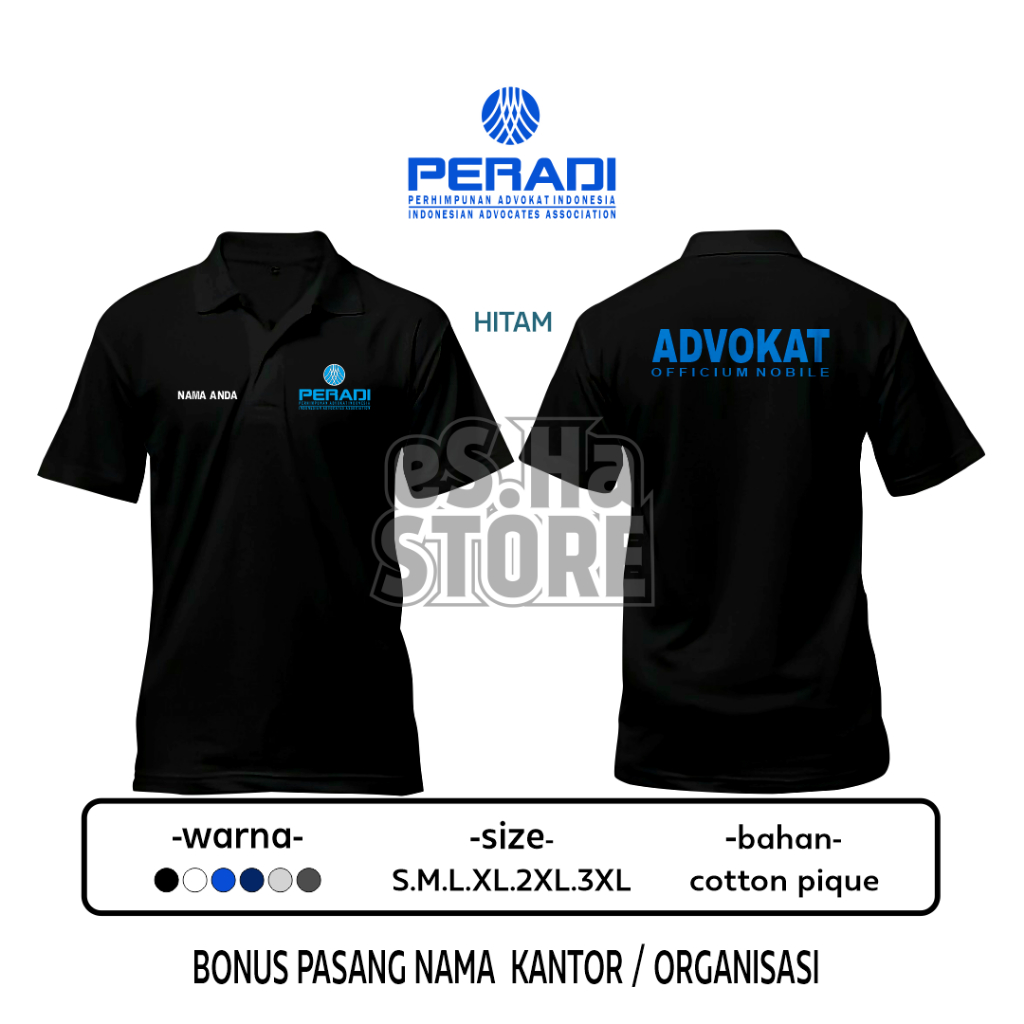 Jual Kaos Polo PERADI Otto Perhimpunan Advokat Indonesia Lawyer ...