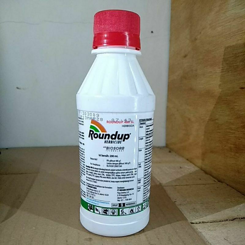 Jual ROUNDUP 486SL HERBISIDA OBAT PEMBASMI RUMPUT LIAR & GULMA 200 ML ...