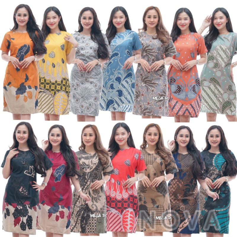 Jual REALPICT JAHITAN RAPI BAJU DRESS WANITA MODERN MODEL TERBARU MOTIF ...