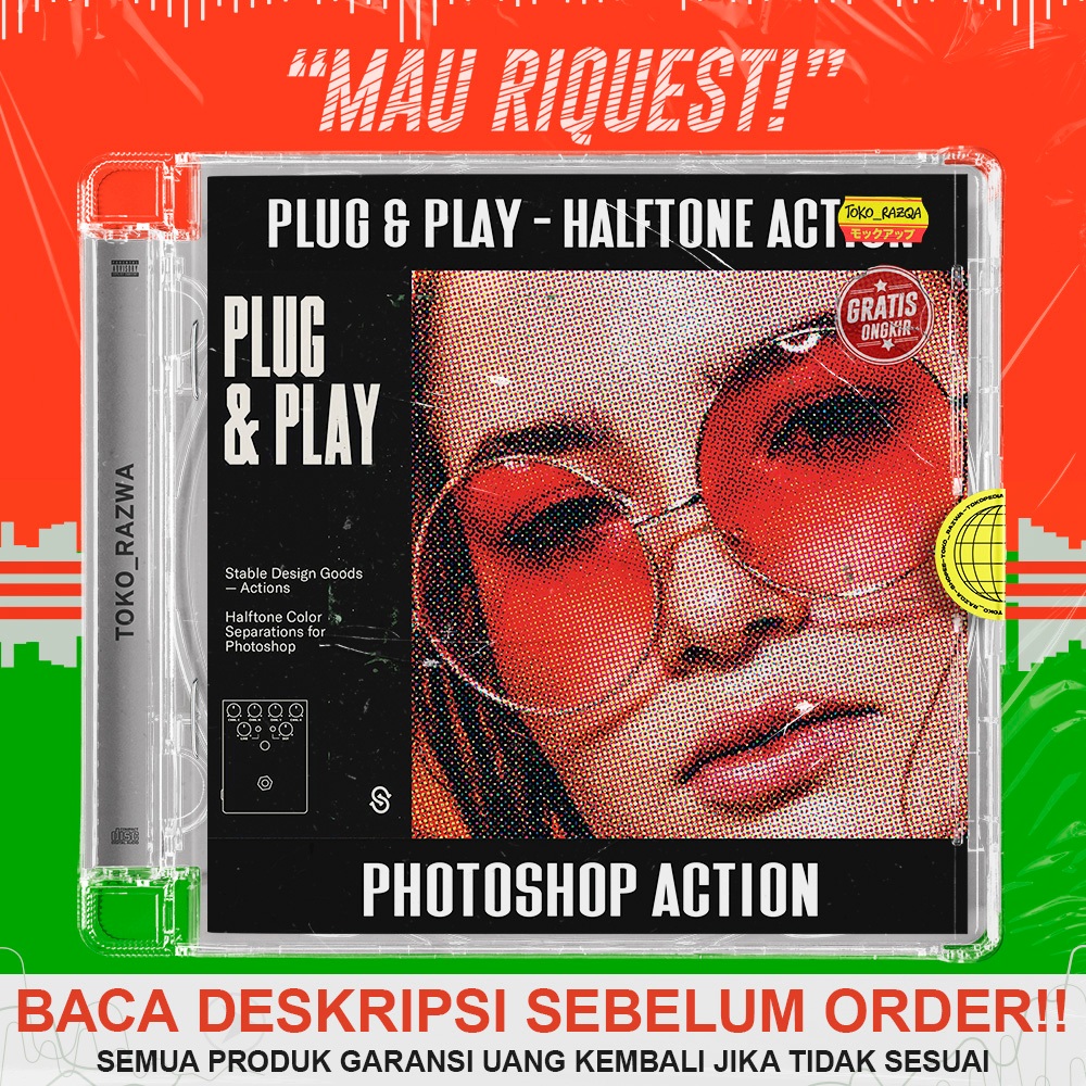 Jual Plug & Play - Halftone Action Photoshop - 141123 | Shopee Indonesia
