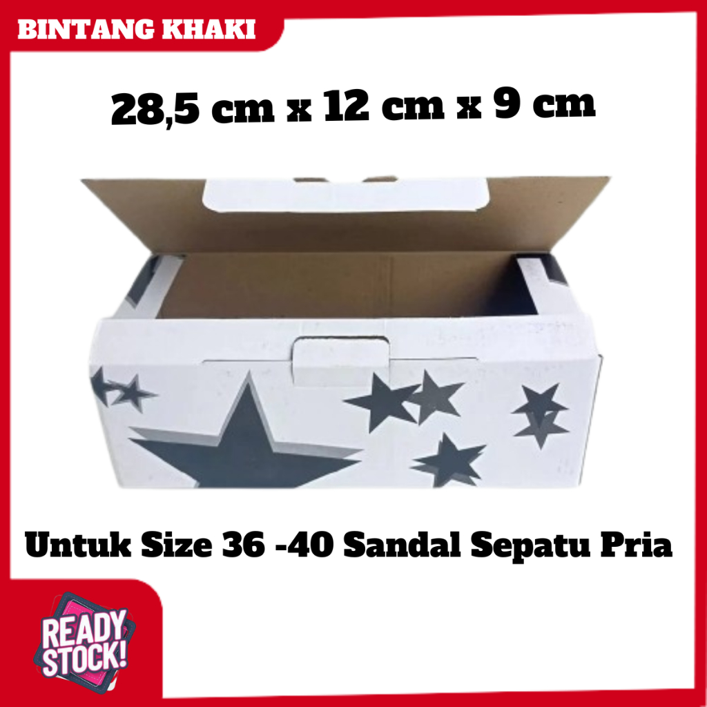 Jual Bintang Khaki | Dus Box Sepatu Sandal Kosong Polos Motif Bintang ...
