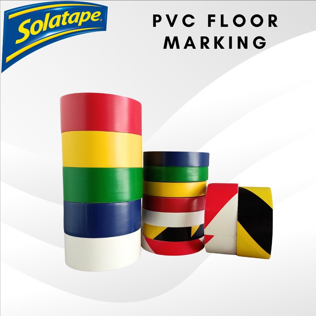 Jual PVC Floor Marking Tape | Lakban Lantai | 1inch 24mm X 33meter | Shopee Indonesia