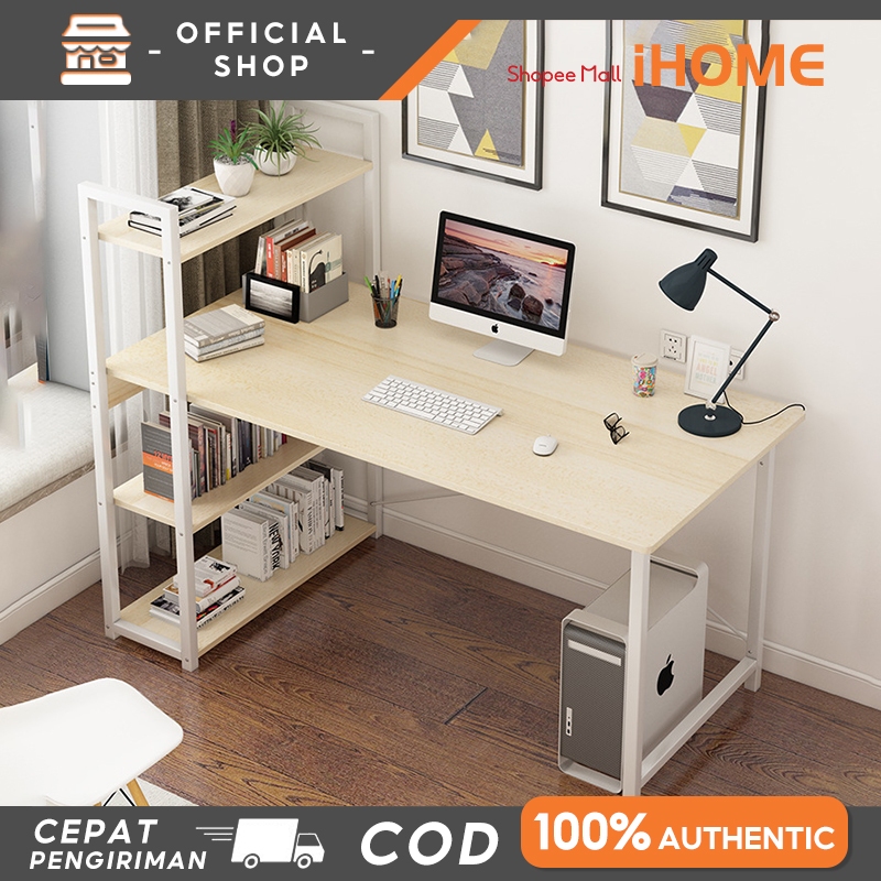 Jual iHOME Meja Komputer Dengan Rak Serbaguna (H Table) | Shopee Indonesia