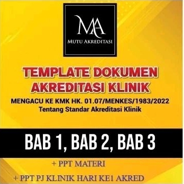 Jual Dokumen Akreditasi Klinik 1 2 3 Paket Komplit 2024 Shopee