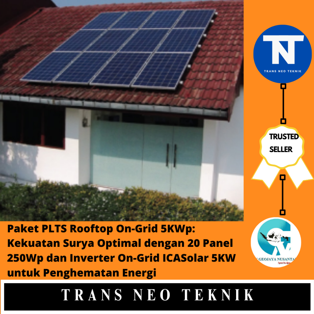 Jual Paket PLTS Rooftop On-Grid 5KWp: Kekuatan Surya Optimal dengan 20 ...