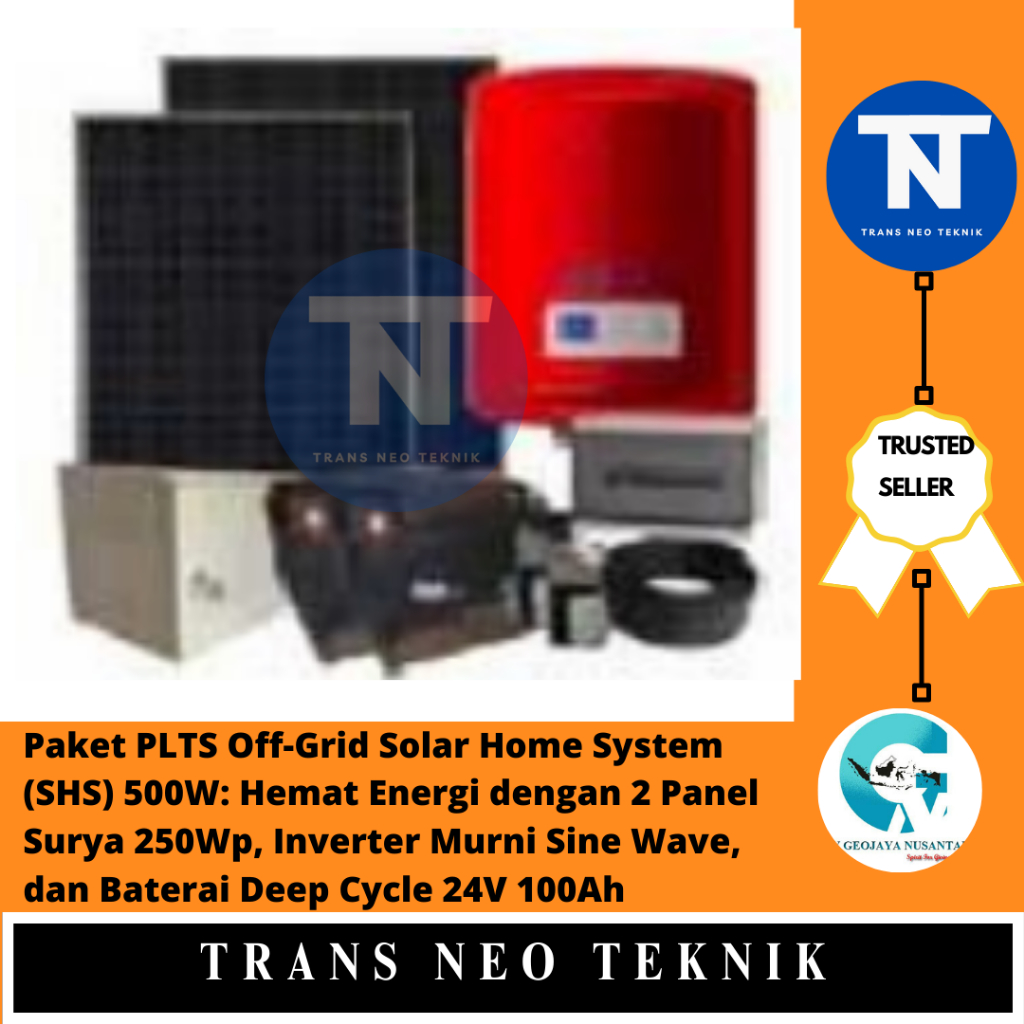 Jual Paket PLTS Off-Grid Solar Home System (SHS) 500W: Hemat Energi ...