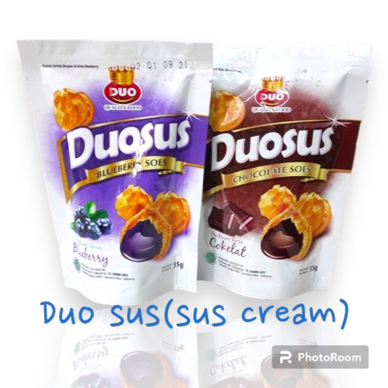 Jual TOP DUOSUS KUE SOES KERING 35gr POUCH COKLAT BLUEBERRY DUO SUS ...