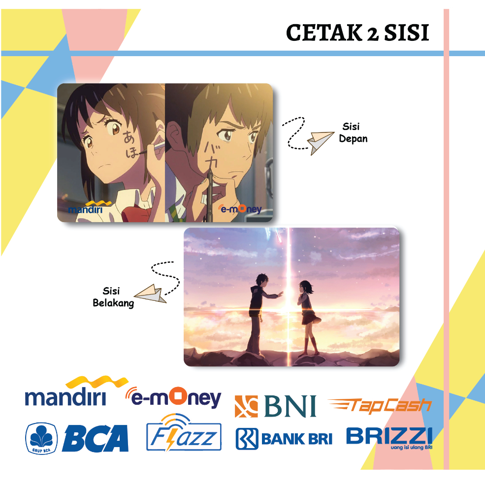 Jual KARTU EMONEY ANIME JEPANG KIMI NO NAWA TAKI TACHIBANA MANDIRI BCA ...