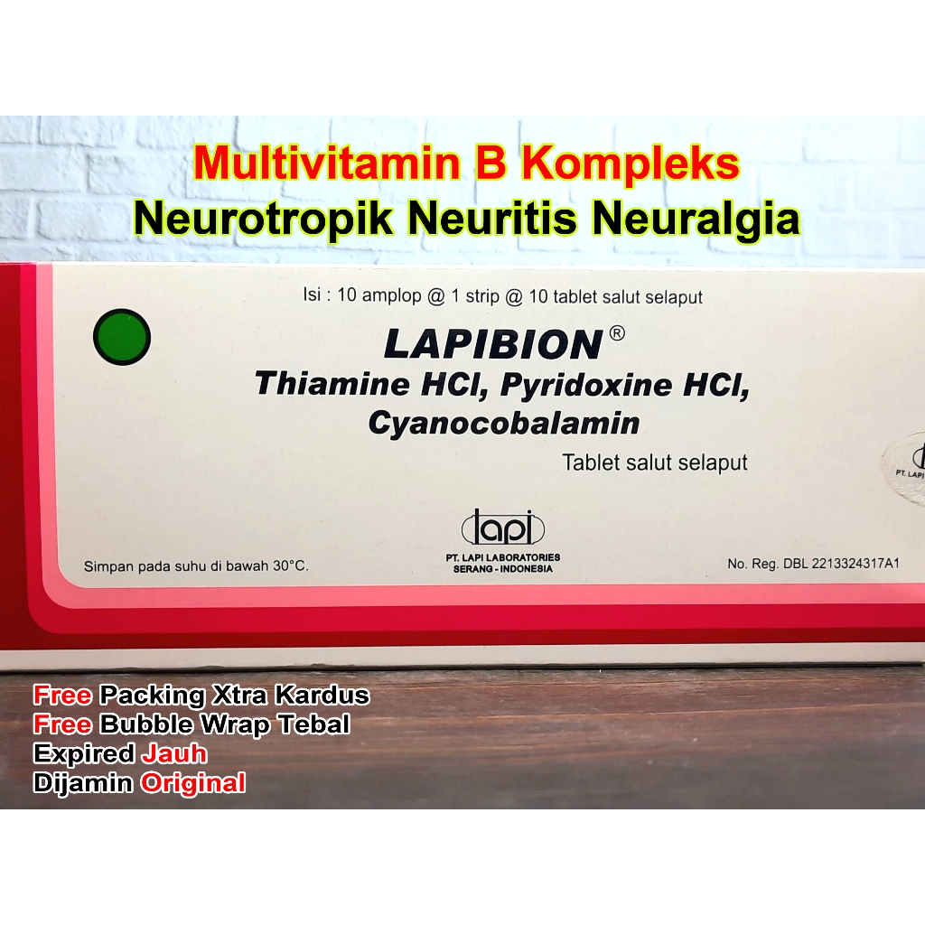 Jual LAPIBION 1 Box Multivitamin Neuropatik Saraf Kesemutan Baal Kebas ...