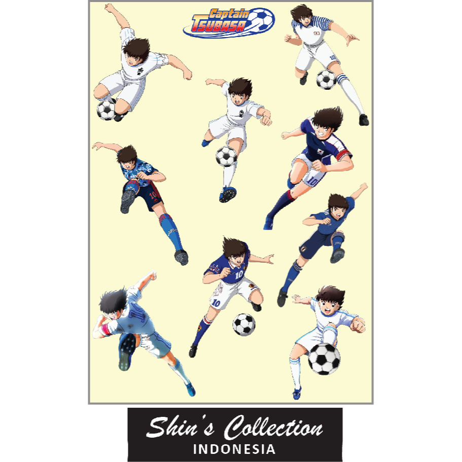 Jual Sticker stiker murah antiair transparan Captain Tsubasa 1 pc ...