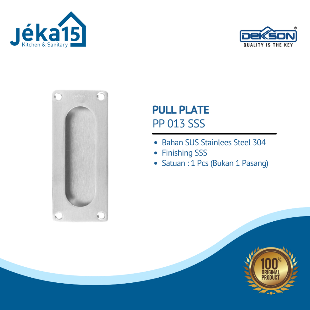 Jual DEKKSON PP 013 SSS HANDLE PINTU TANAM | DEKSON PULL PLATE | Shopee ...