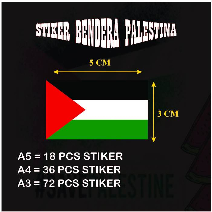 Jual Stiker Pipi Bendera Palestine Sticker Pipi, Stiker helm, Stiker ...