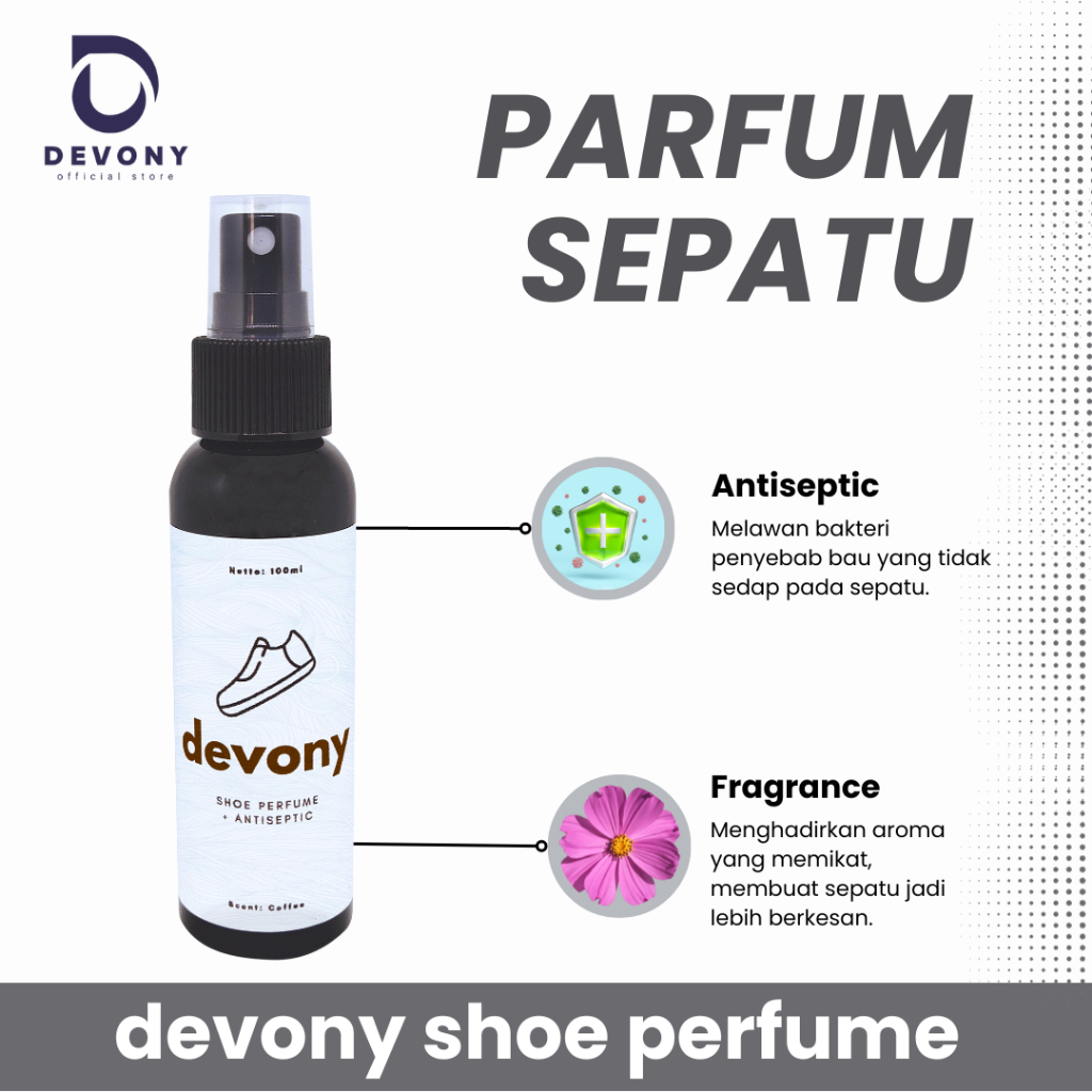 Jual Parfume Sepatu Anti Bakteri Pengharum Sepatu DEVONY Shoe Care ...