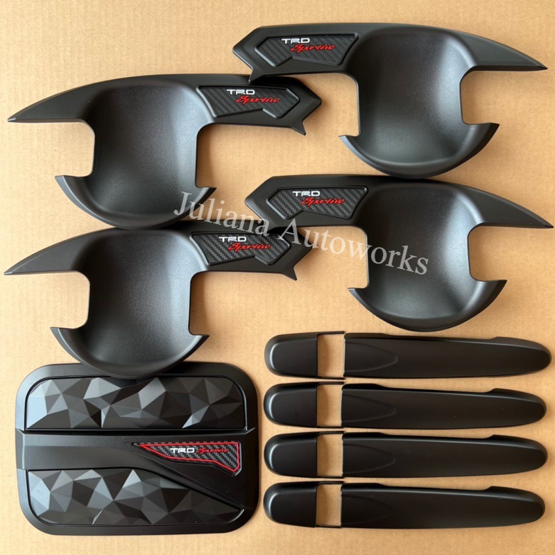 Jual Paket Outer Handle Tank Cover Bensin TRD Avanza Xenia Hitam Doff | Shopee Indonesia