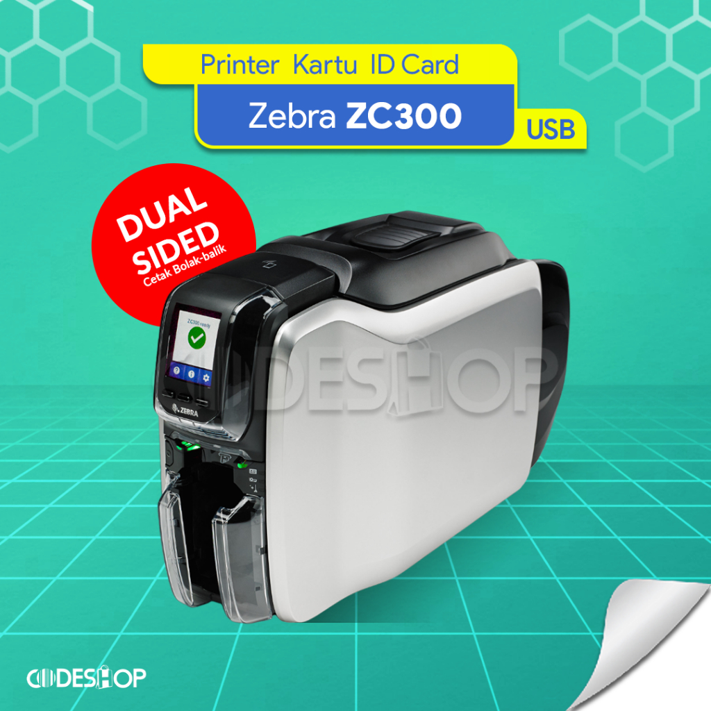 Jual Zebra ZC300 Dual Printer Cetak Kartu Pelajar Mahasiswa ID Card Karyawan | Shopee Indonesia