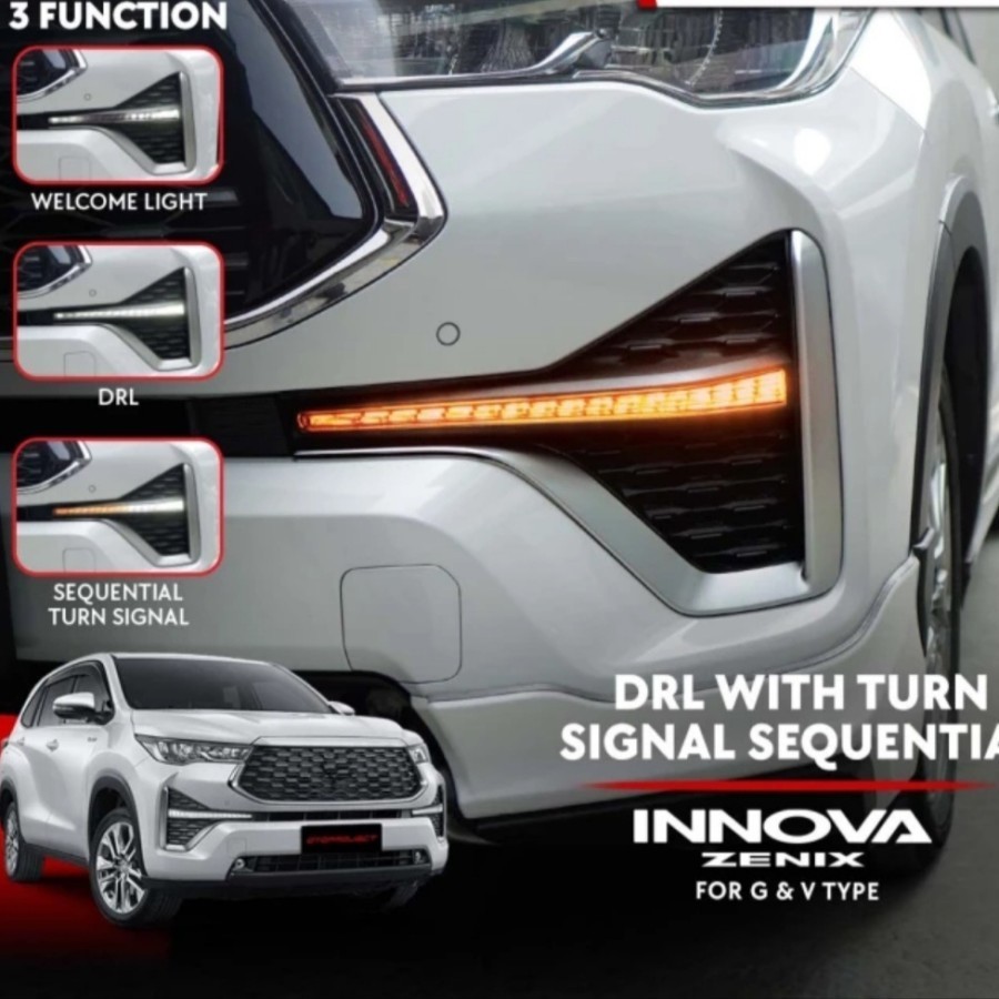 Jual LED DRL Innova Zenix 2023 / Lampu Sein Running Innova Zenix ...