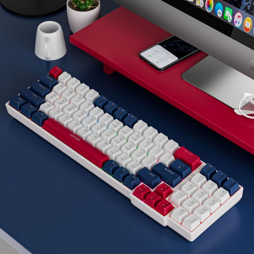Jual LEAVEN K780 Mechanical Wired Keyboard ( 78 keys ) - Hotswap 75% ...