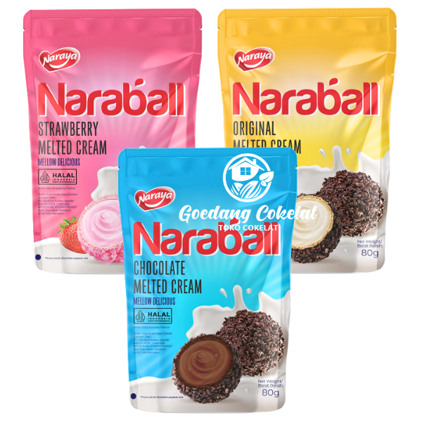 Jual Naraya NARABALL Wafer Ball Original Chocolate Strawberry Pandan ...