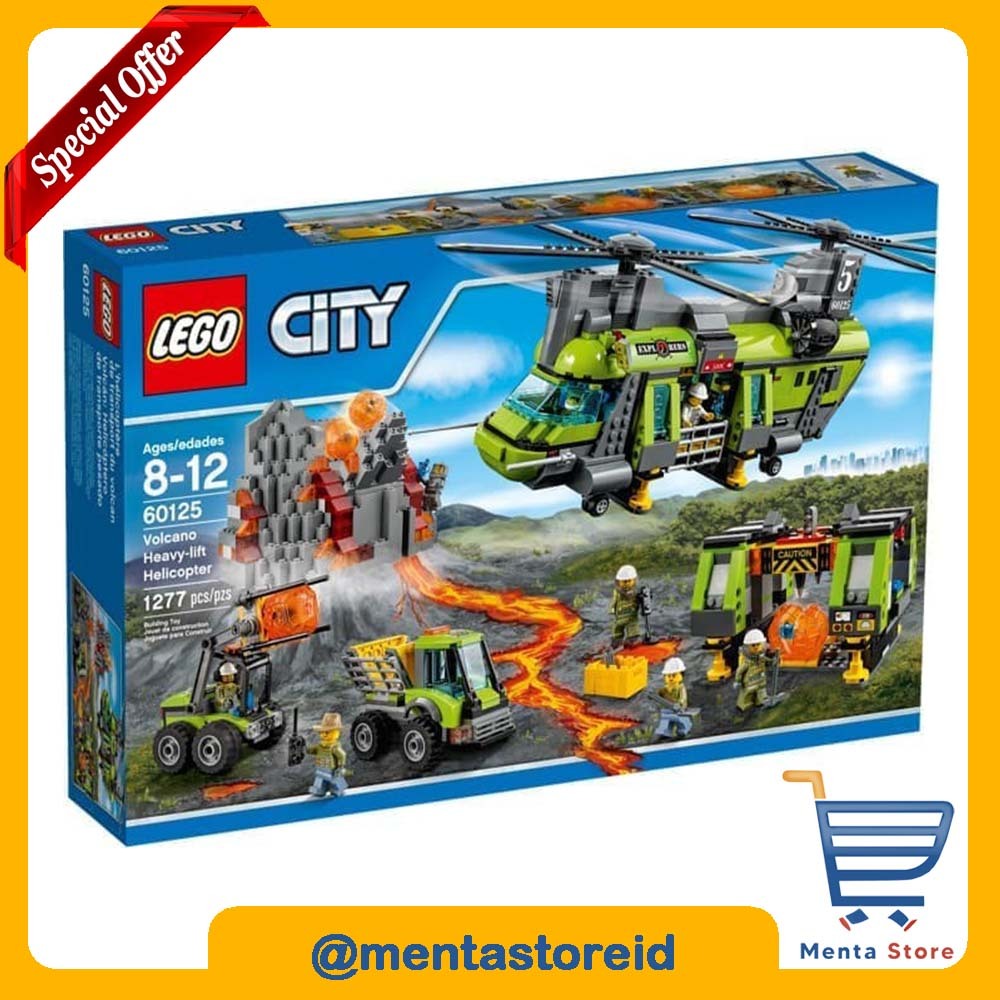 Jual LEGO 60125 CITY Volcano Heavy-Lift Helicopter Heavy Lift | Shopee ...