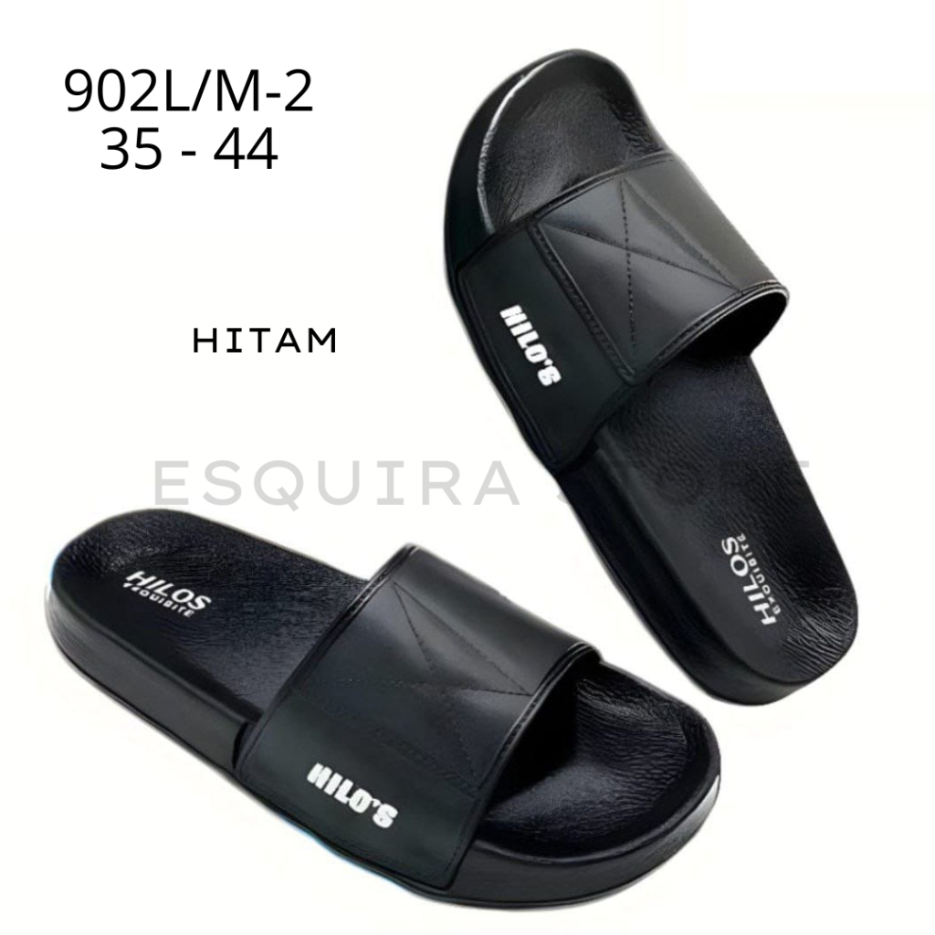 Jual Sandal Selop Slide Cowok Remaja / Pria Full Hitam 902 | Shopee ...