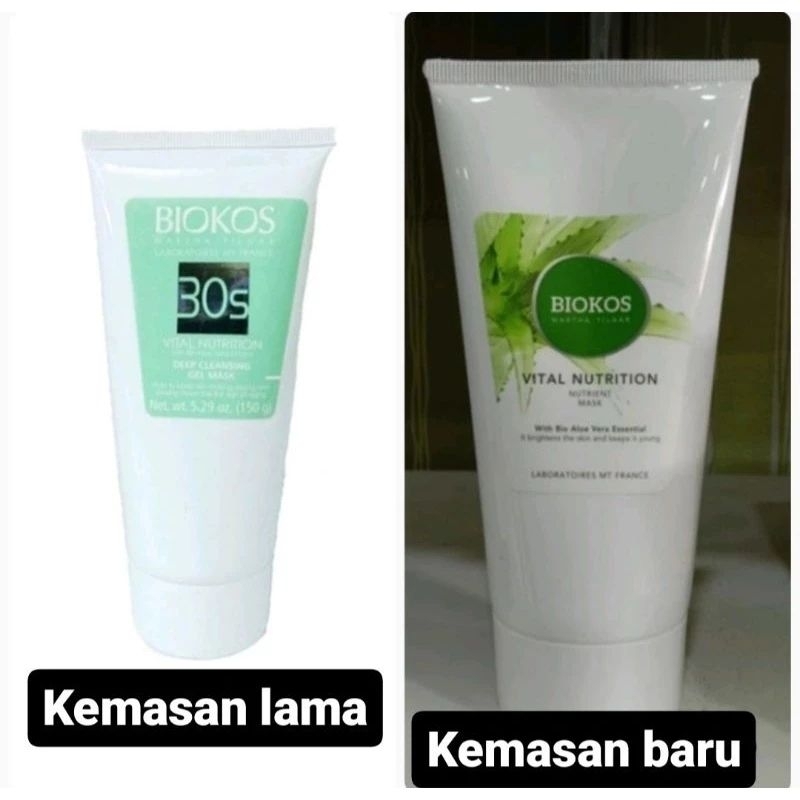 Jual Biokos Vital Nutrition Deep Cleansing Gel Mask / Nutrient Mask ...