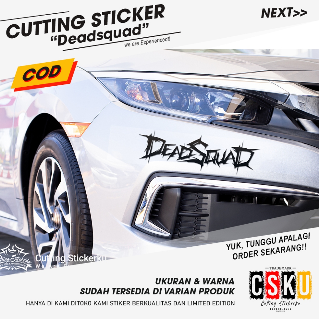 Jual Cutting Sticker Dead Squad Variasi Motor Mobil Stiker Tulisan ...