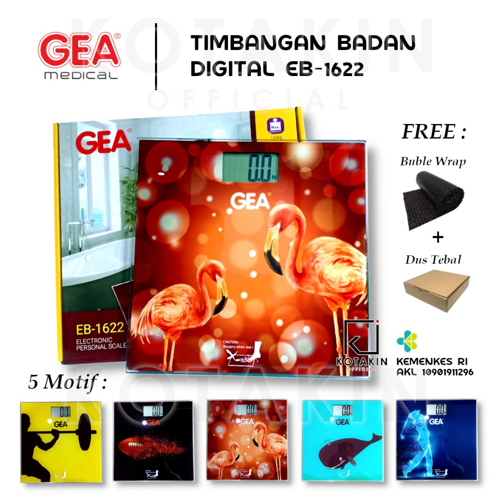 Jual Timbangan Berat Badan Digital GEA EB 1622 - FREE PLASTIK BUBLE dan ...