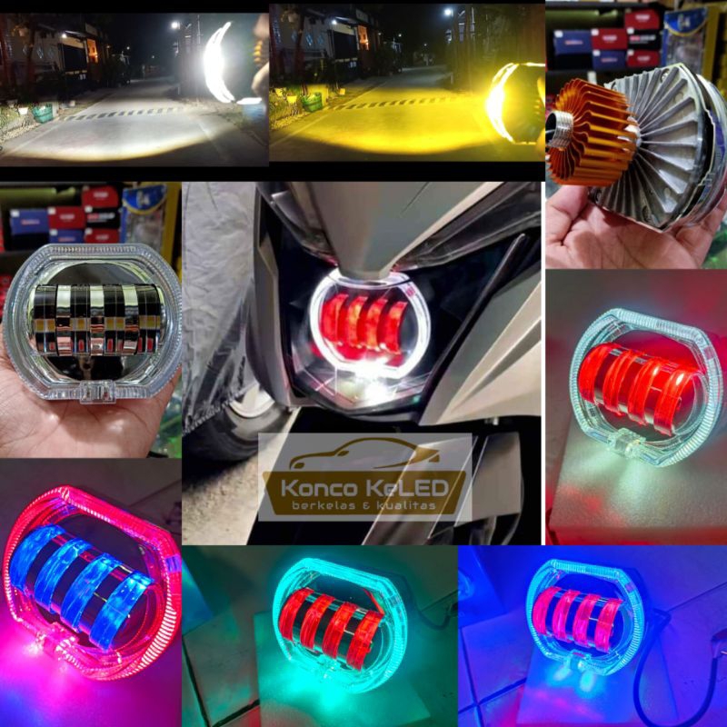 Jual BILED DAYMAKER NEW SHROUD PROJIE BILED 4 LENSA 8D 4.5 INCHI ...