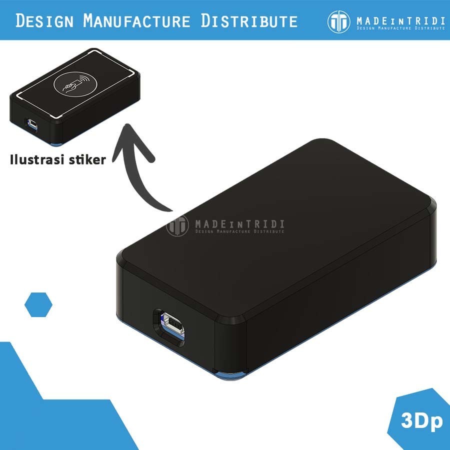 Jual Madeintridi casing RC522 RFID casing for RC522 RFID reader case ...