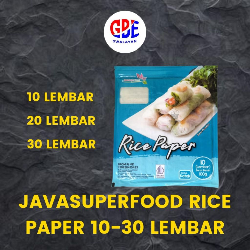 Jual Java Super Good Rice Paper 10 Lembar Bentuk Kotak 100gr | Shopee ...