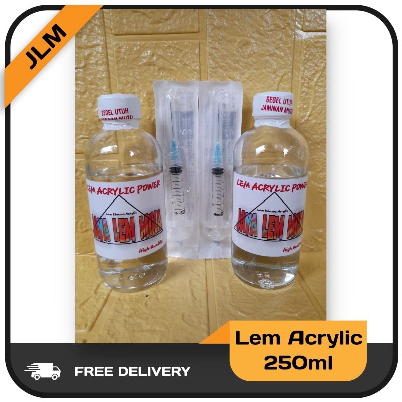Jual Lem Akrilik/Lem Acrylic 250ml/Lem Akrilik Free Suntikan | Shopee ...