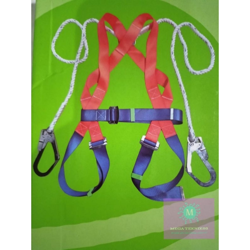 Jual Full Body Harness Double Hook Power Safety | Shopee Indonesia