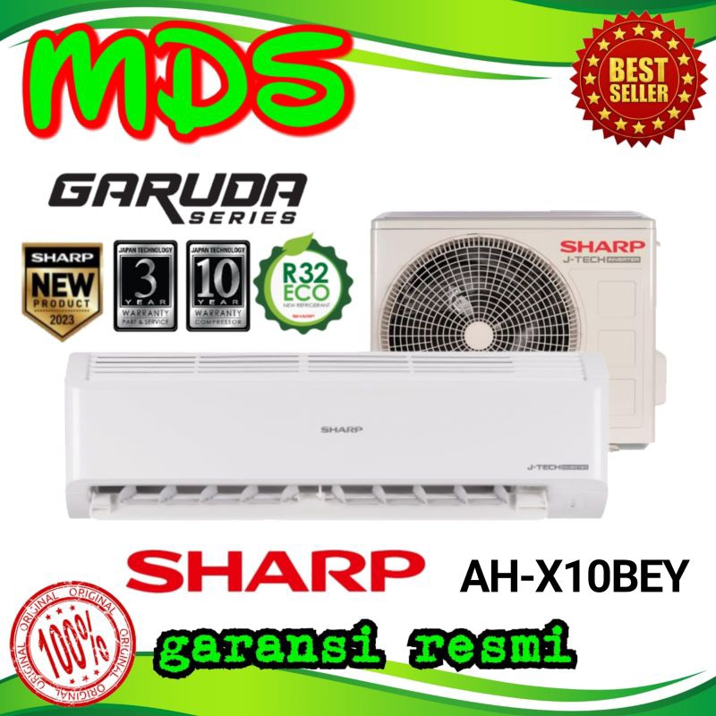 Jual AC SHARP 1 PK AH - X 10BEY GARUDA SERIES INVERTER HARGA UNIT ONLY ...