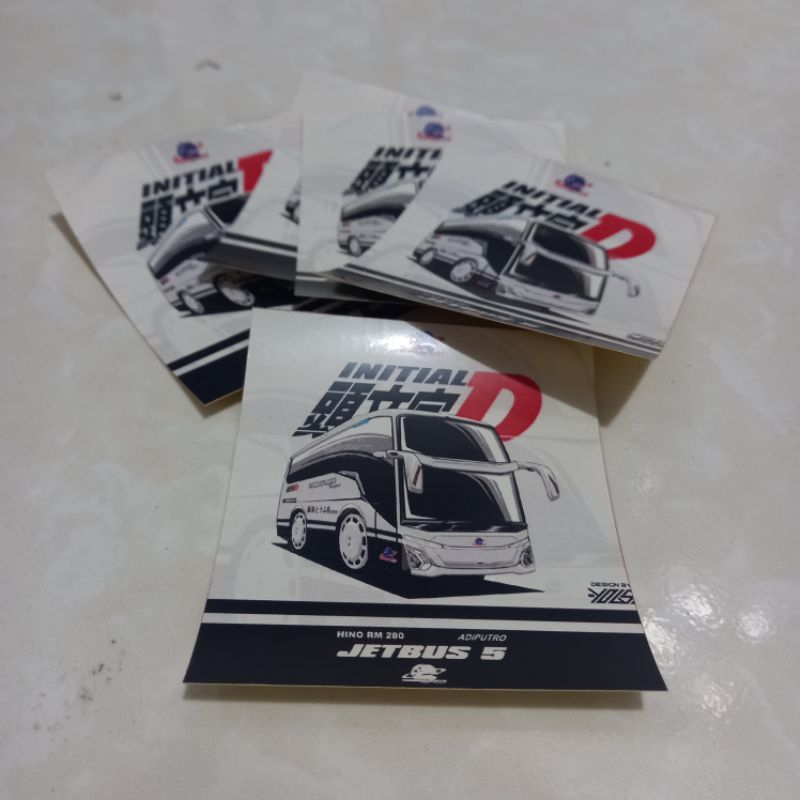 Jual 5 pcs sticker bus stiker bis kids panda jetbus 5 jb 5 kotak ...