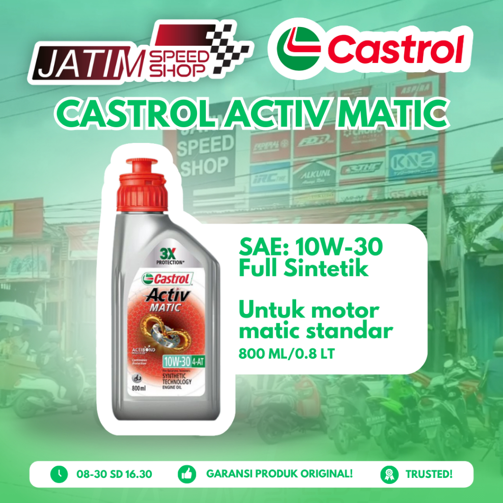 Jual Oli Castrol Activ Matic 10W-30 Full Sintetik 800ML/0.8 LT | Shopee ...