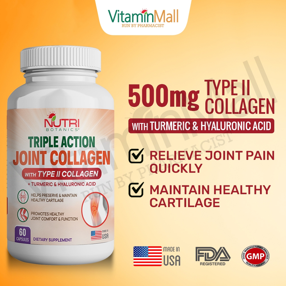 Jual Nutri Botanics Joint Collagen Type II + Turmeric - 60 Capsules ...