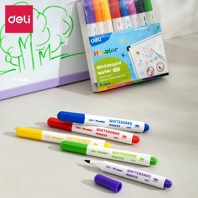 Jual Deli Spidol Papan Tulis Warna / Color Whiteboard Marker 8 Warna ...