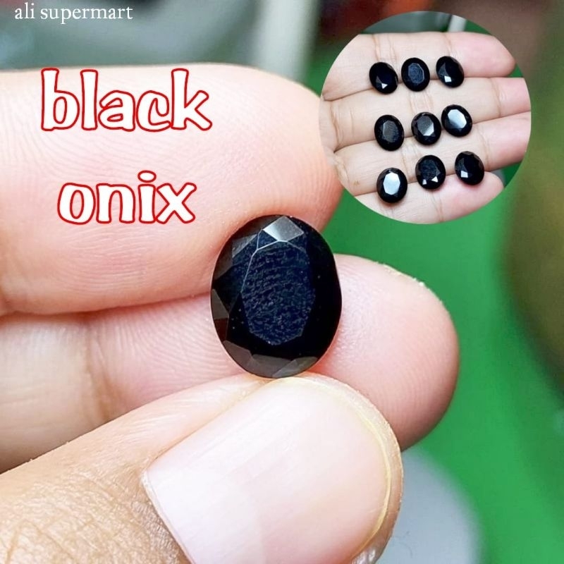 Jual Batu permata black onix cutting | Shopee Indonesia