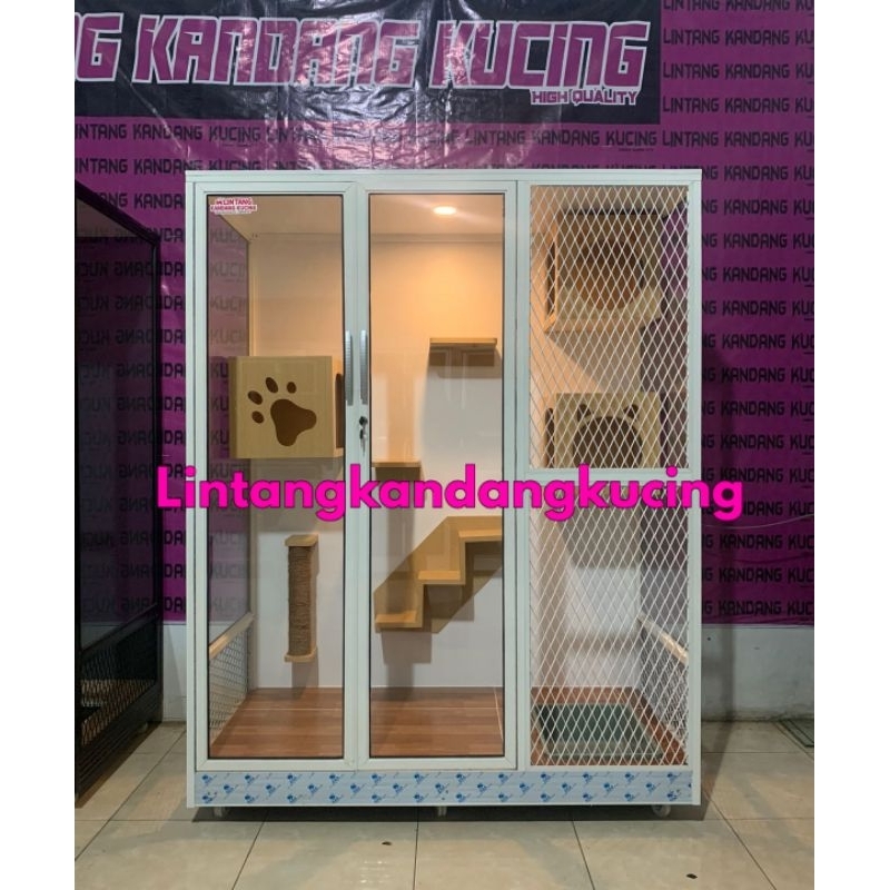 Jual kandang kucing alumunium minimalis kandang kucing jumbo kandang ...