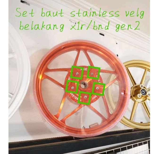 Jual Baut probolt stainless set velg racing belakang velek x1r/vnd gen2 ...