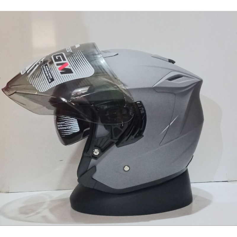 Jual HELM GM FURY SOLID DOUBLE VISOR | Shopee Indonesia