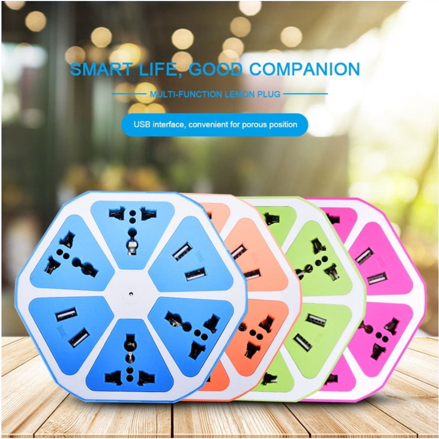 Jual Stop Kontak USB Hexagon Socket 4 USB Colokan Listrik Smart Power Termurah | Shopee Indonesia