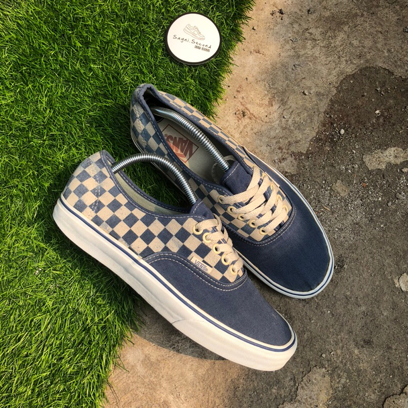 Jual VANS AUTHENTIC CHECKER BOARD BLUE WHITE | Shopee Indonesia